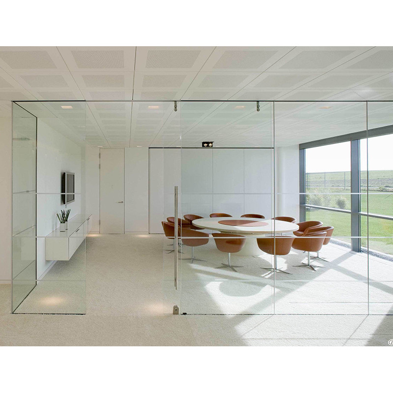 Restaurant Acoustic Glass Partition Wall Single Glazed Conference Room ...